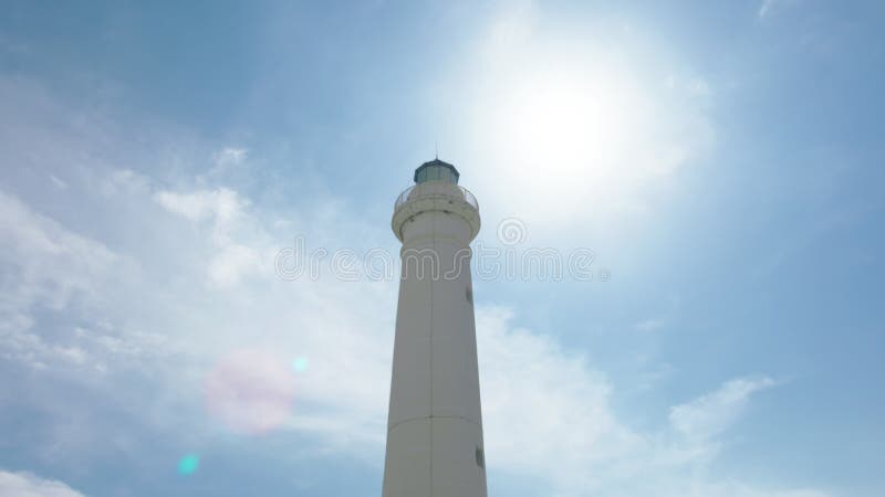 Lighthouse Tower Under Blue Sky Stock Video - Video of outdoors, light ...