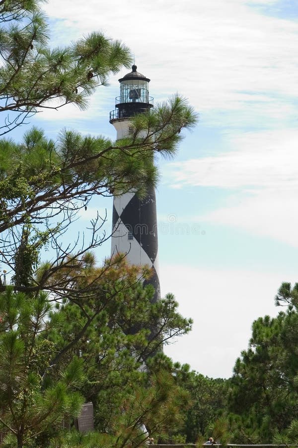 Lighthouse through the Trees Stock Image - Image of tree, historic: 16711