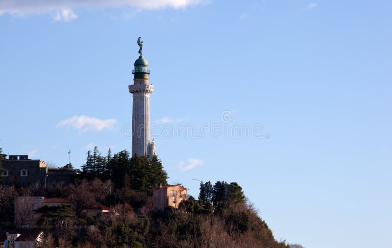 Lighthouse, Trieste stock photo. Image of trieste, crown - 37092544
