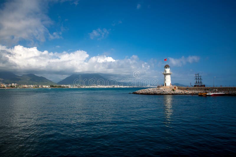 Lighthouse in Turkey stock image. Image of historic - 179786629