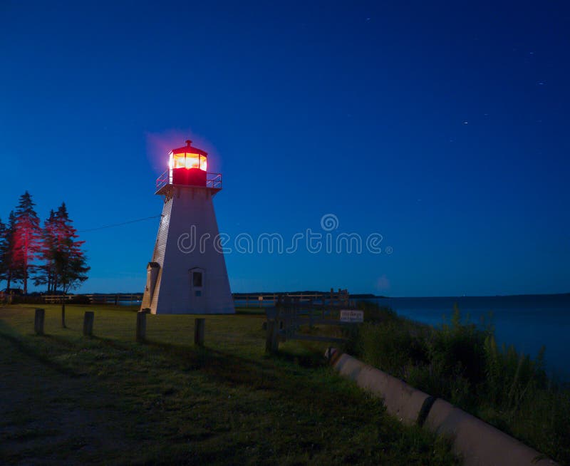 Lighthouse at twilight stock photo. Image of blue, guide - 35740708
