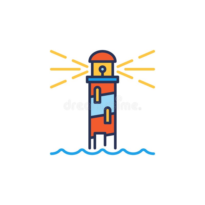 Lighthouse Vector Concept Simple Colored Icon or Sign Stock Vector ...