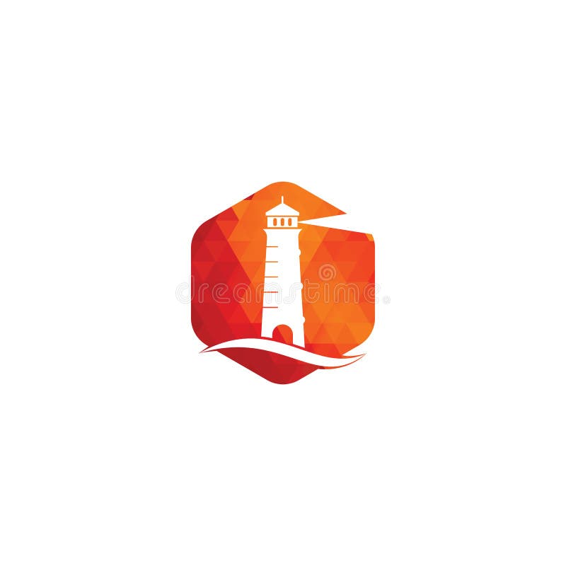 Lighthouse Vector Logo Design. Stock Vector - Illustration of beam ...