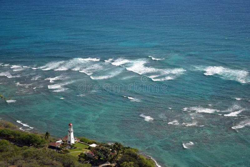 Lighthouse view from above stock photo. Image of waves - 95467930