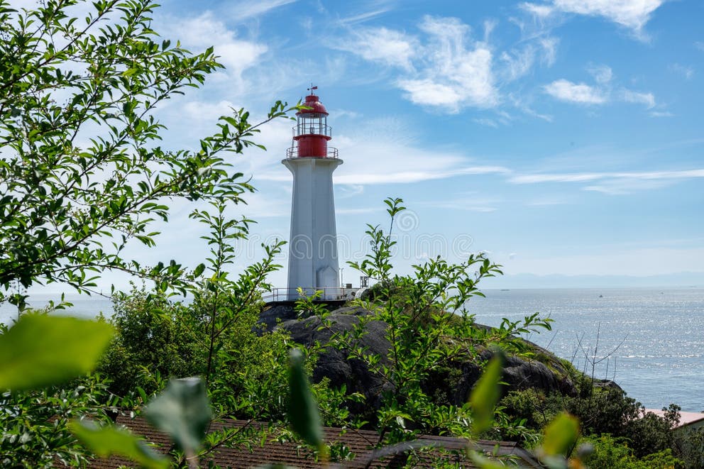 Lighthouse Viewpoint Inside Lighthouse Park Stock Image - Image of ...