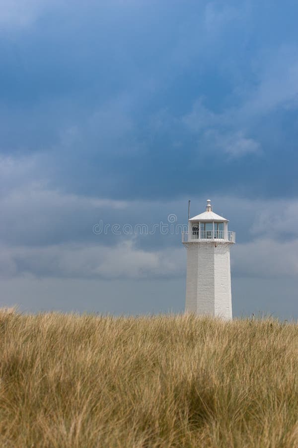 Lighthouse on Walney Island, Great Britain Stock Photo - Image of ...
