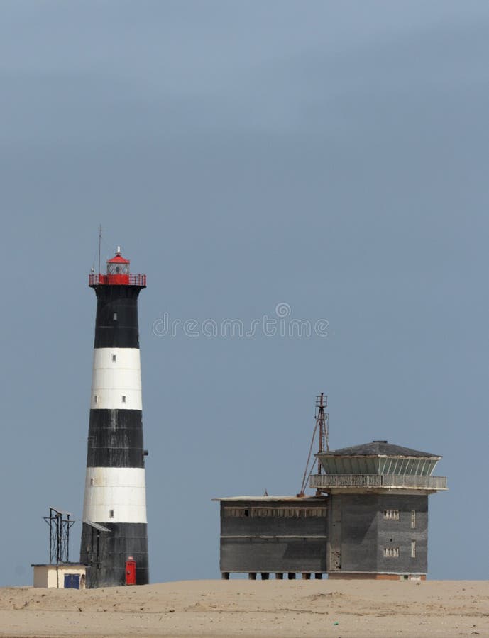 Lighthouse of Walvis Bay stock image. Image of africa - 6814057