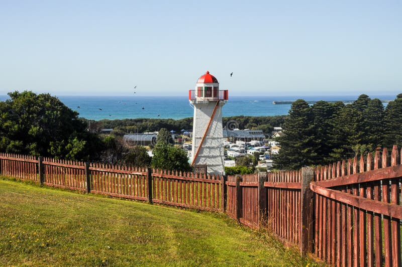 The Lighthouse at Warrnambool. Stock Photo - Image of barrel, space ...