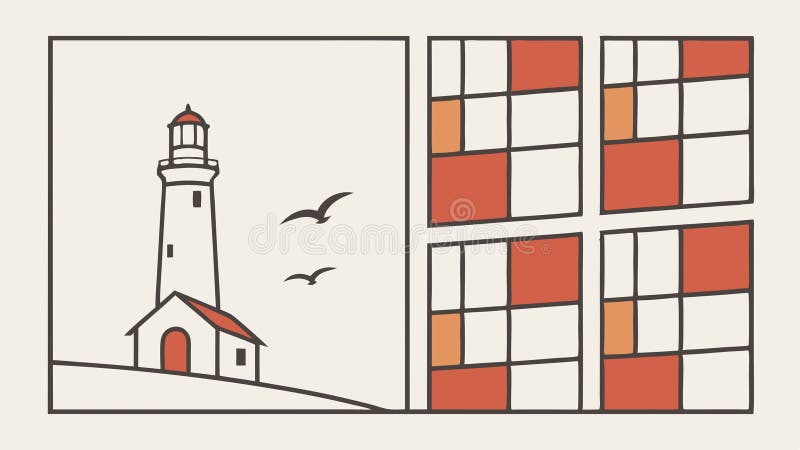 Lighthouse and Window Patterns, Architectural and Coastal Themes ...