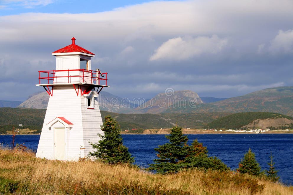 Lighthouse Woody Point stock image. Image of landmark - 8712725