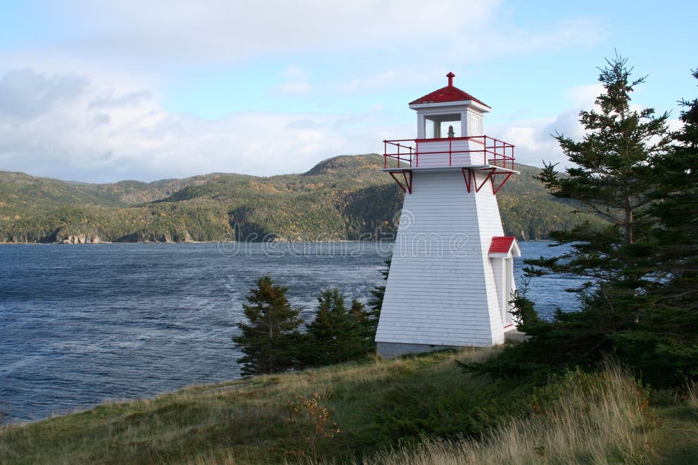 Lighthouse Woody Point stock image. Image of newfoundland - 8826581