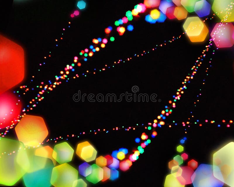Plants in Garish Christmas Lighting Stock Photo - Image of flower ...