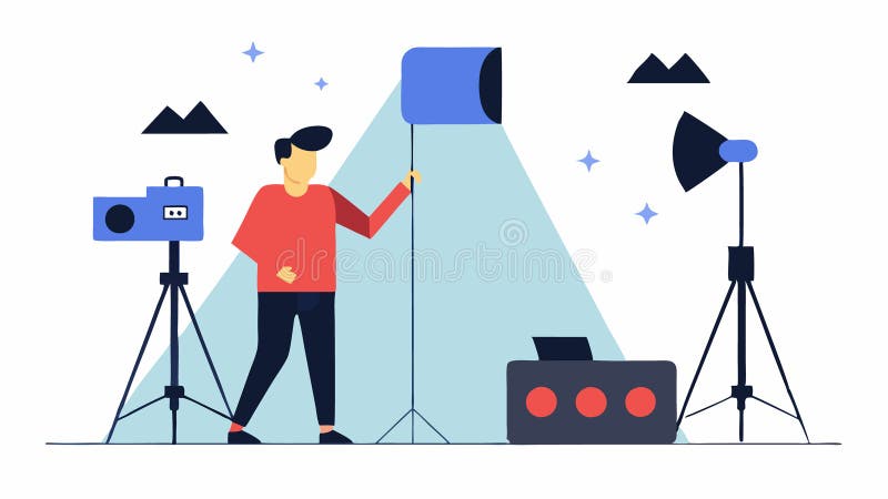 Lighting Adjustment a Technician Using a Light Meter To Ensure Proper ...