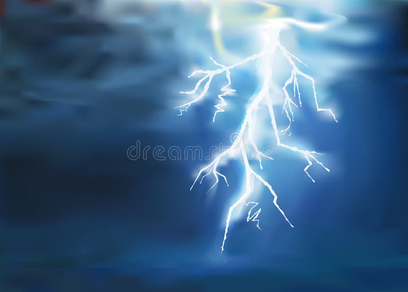 Thunder Lighting Background Stock Vector - Illustration of night, high ...