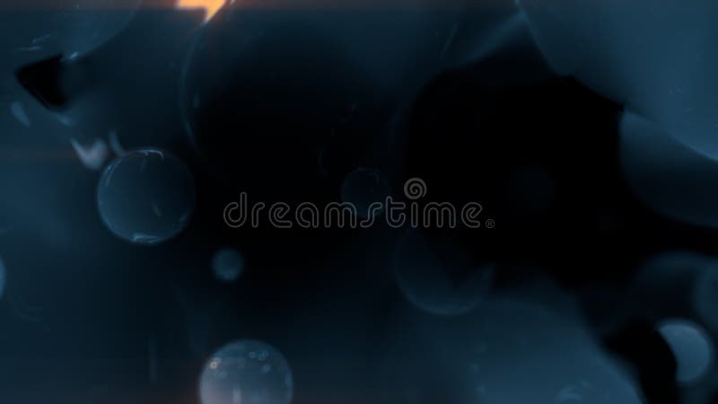 Lighting Blue Slight Bland Liquid Particles - Dark Bokeh Backdrop ...