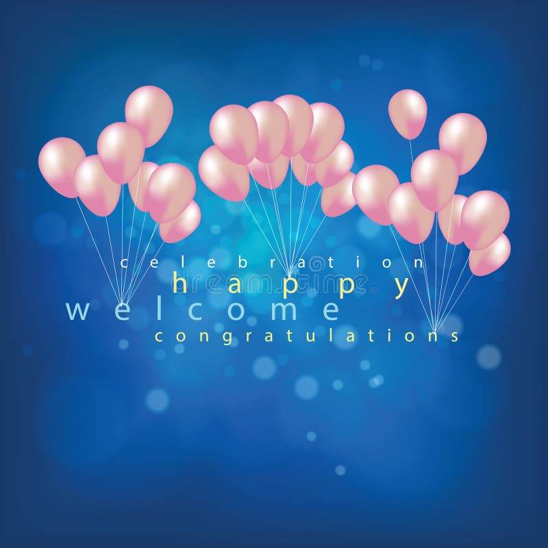 Lighting Blur for Background in Happy Time on Blue Tone Stock Vector ...