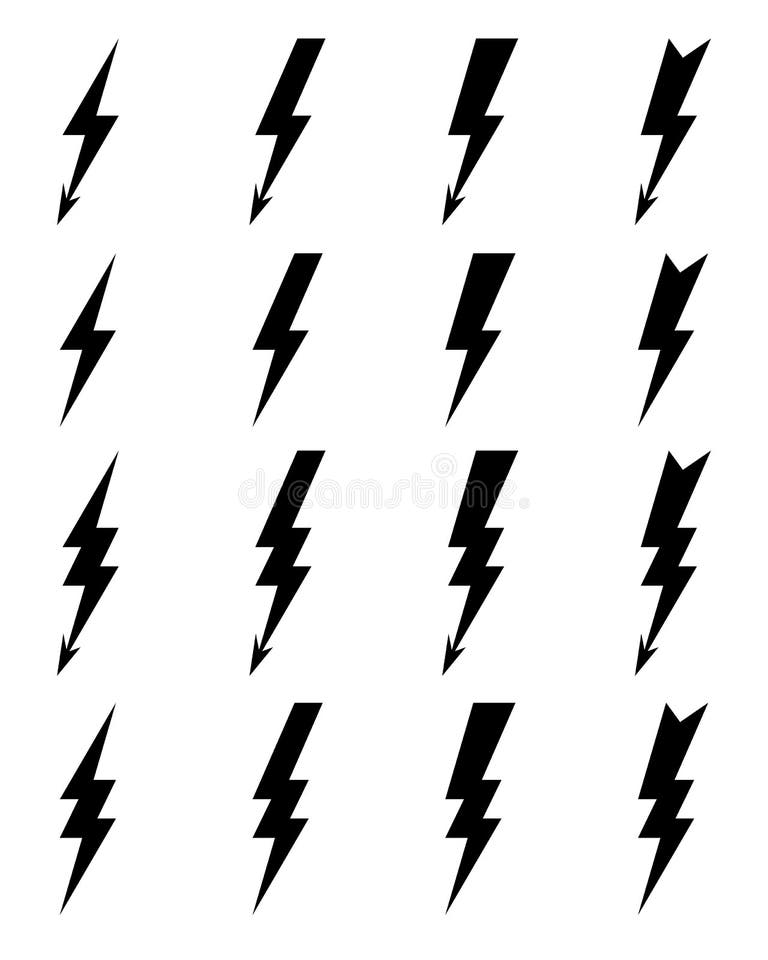 Black Lighting Bolt Art Stock Illustrations – 3,270 Black Lighting Bolt ...