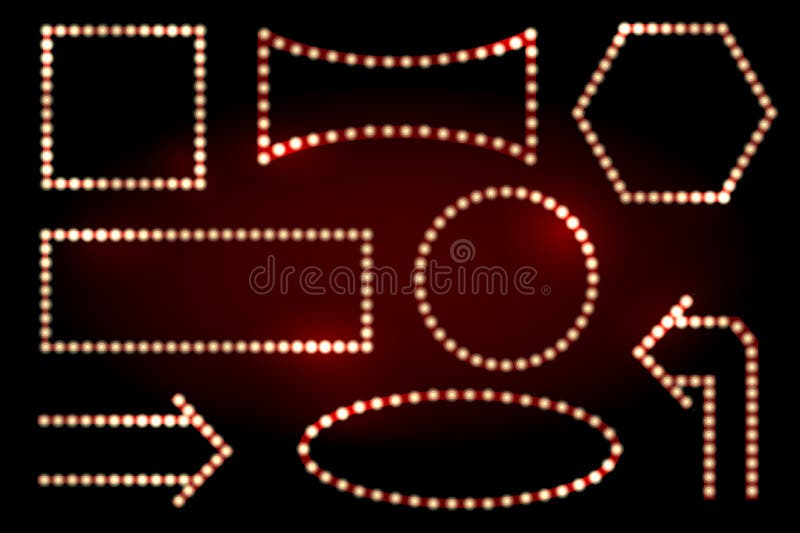 Lighting Bulbs Frame set stock illustration. Illustration of bulb ...