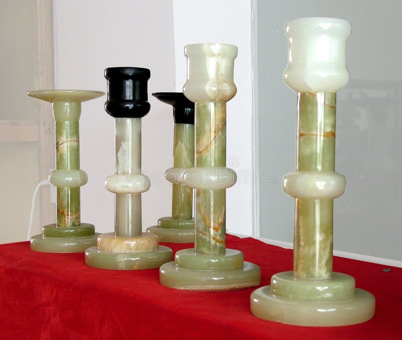 Transparent Stone Craftsmanship Stone Lighting Column Stock Photo ...