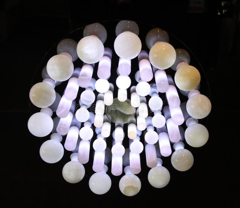 Transparent Stone Craftsmanship Stone Lighting Column Stock Image ...