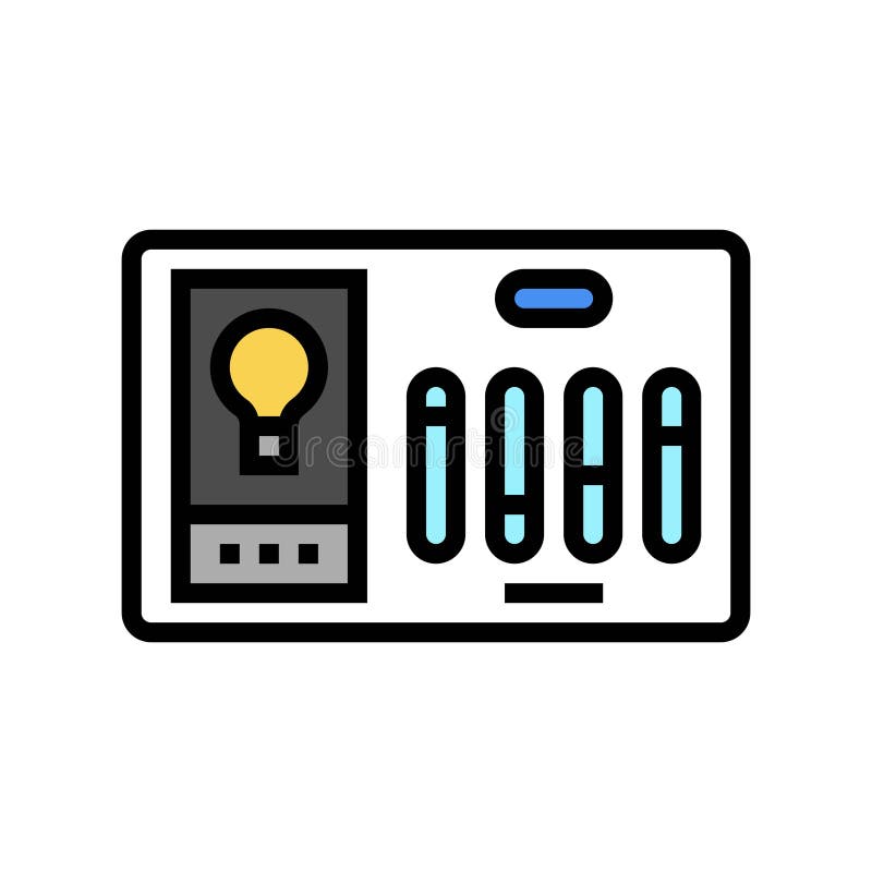 Lighting Controls Efficient Color Icon Vector Illustration Stock Vector ...