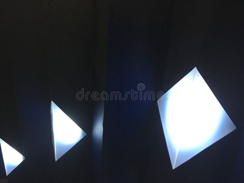 Lighting Crystal Decoration on the Royal Blue Wall Stock Photo - Image ...
