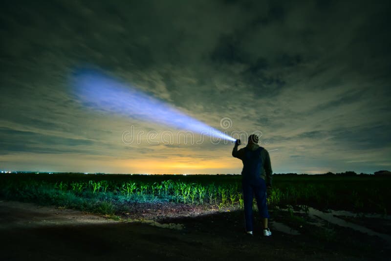 Lighting the dark stock photo. Image of adventure, flaslight - 75314852
