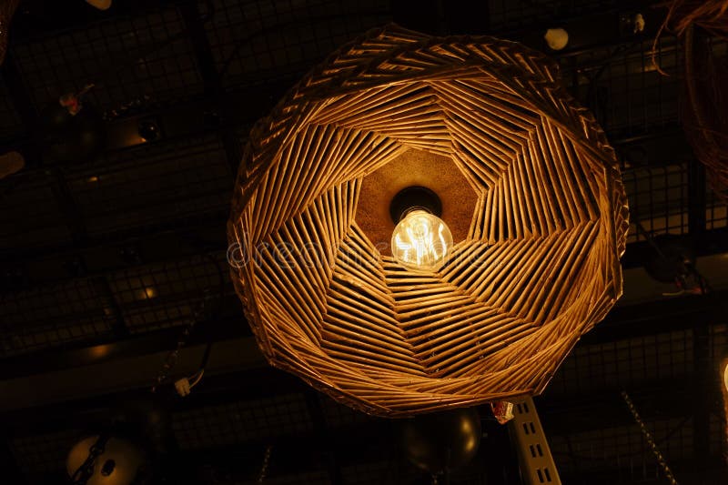 Lighting Decor. Bulb with Warm White Light Stock Image - Image of shape ...