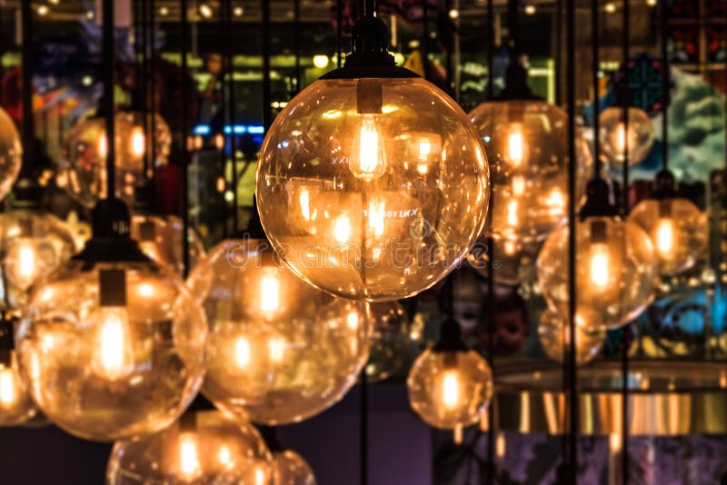 Lighting Decor, Close Up with Blurred Background Stock Image - Image of ...