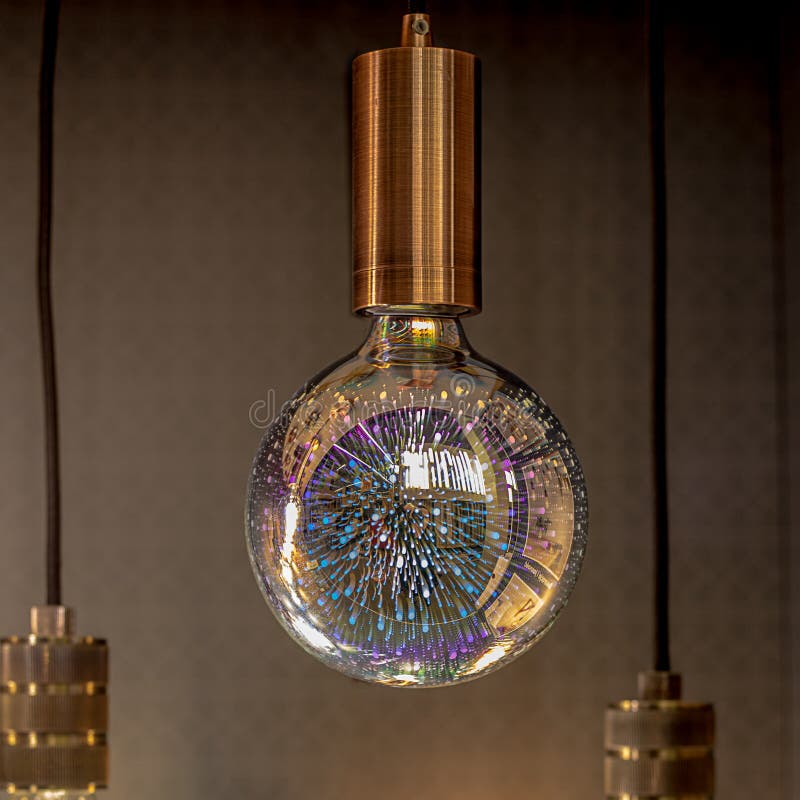 Designer Light Bulb stock image. Image of ceiling, glass - 90236729