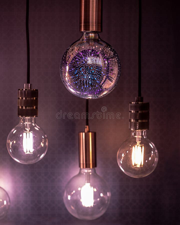 Lighting Decor. Designer Light Bulbs. Decorative Lighting. Idea Stock ...
