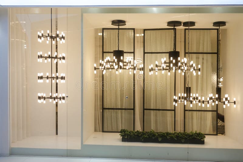 Lighting Display Window Shop Window Store Window Front Stock Image ...