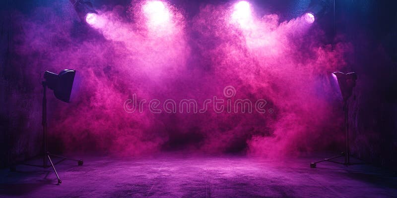 Lighting Effects Create an Atmospheric Setting with Vibrant Purple and ...