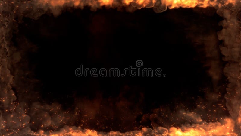 Lighting Fire with Sparks Square Frame for Content, Isolated - Object ...