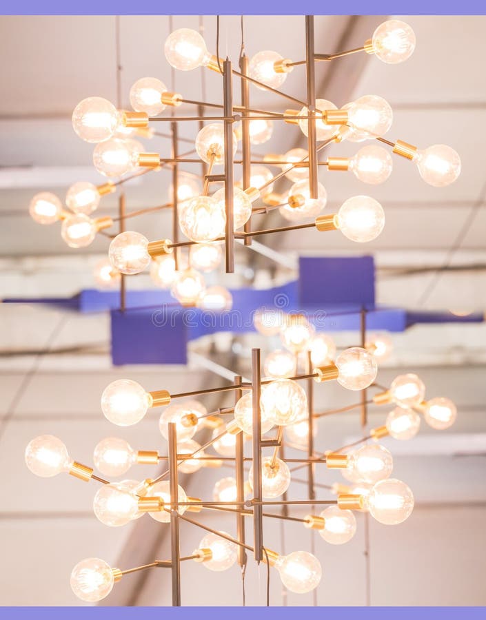 Lighting Fitting Blurry Background Stock Photo - Image of cafe, fairy ...