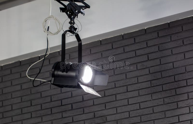 Lighting Fixture on the Ceiling in a Photo Studio Stock Image - Image ...