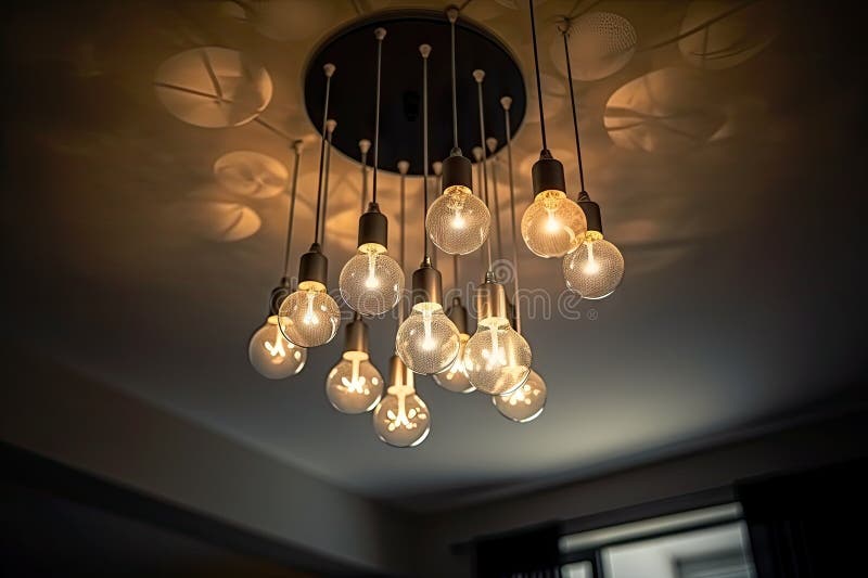 Lighting Fixture Suspended from the Ceiling, with Dimmable Led Bulbs ...
