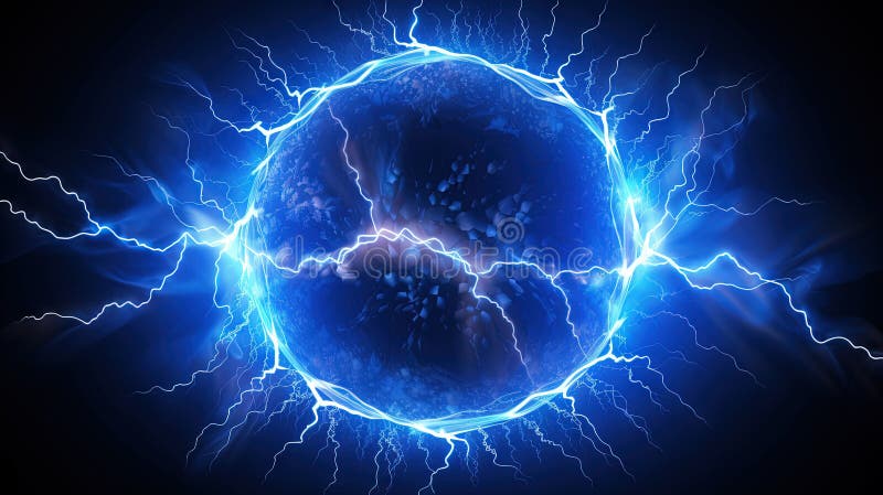 Lighting Flash in the Shape of Circle. Ring of Thunderstorm Lightning ...