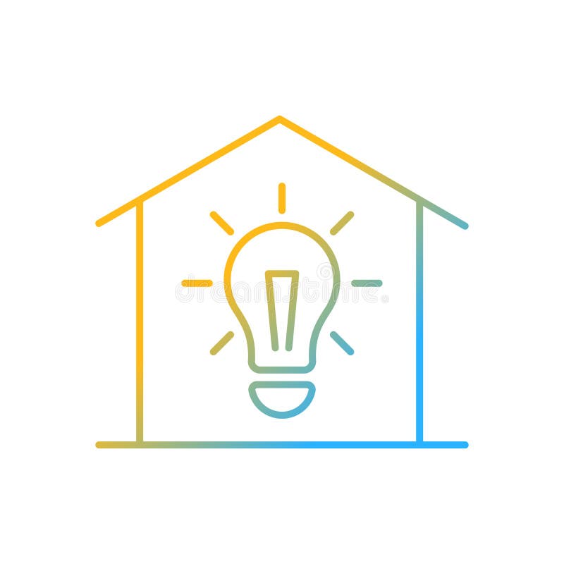 Lighting Installation Linear Icon Stock Vector - Illustration of ...