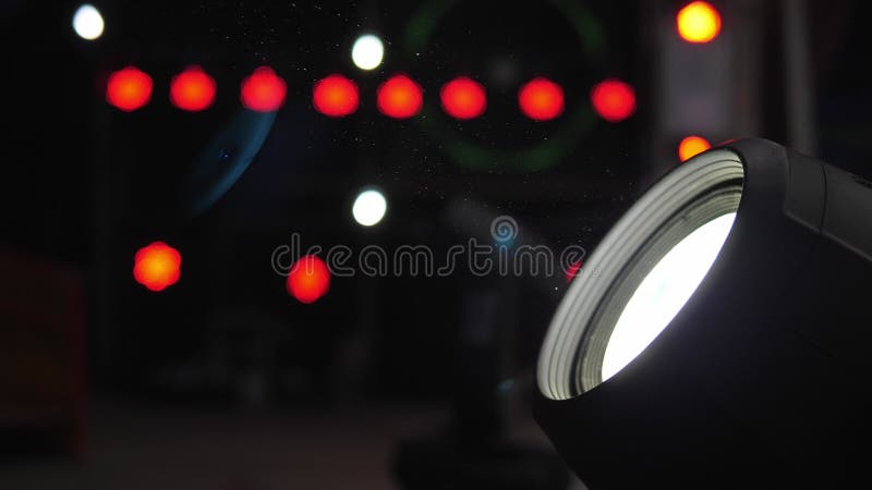 A Lighting Head in a Circus during a Performance, a Beam for the Stage ...