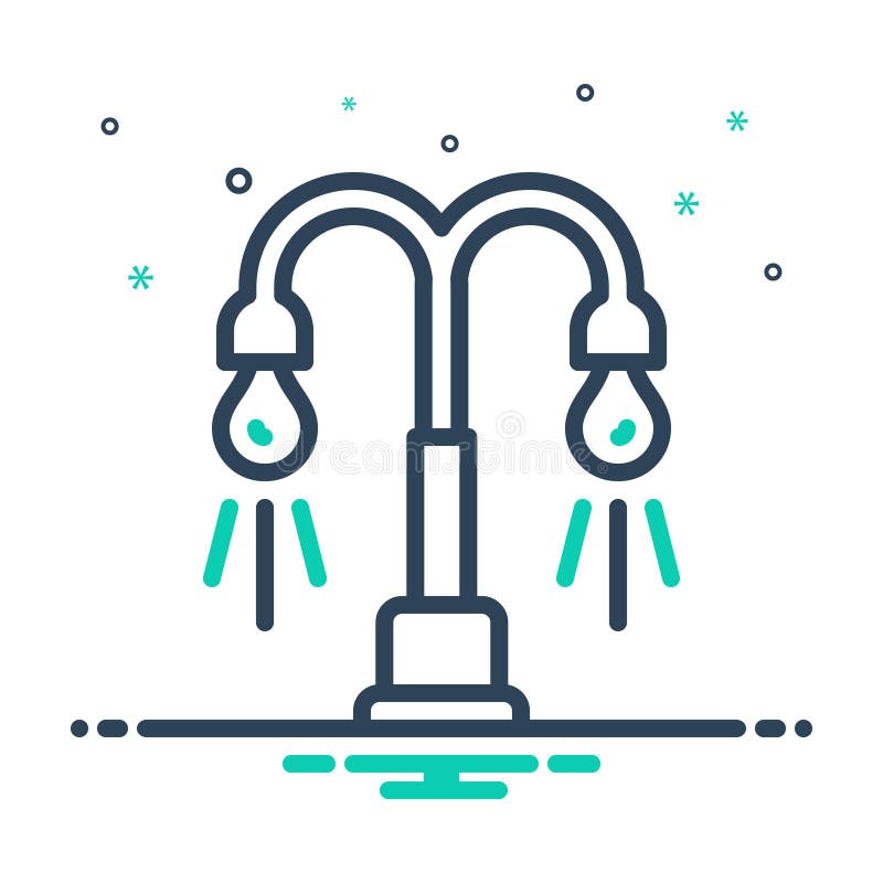 Mix Icon for Lighting, Streetlight and Electric Stock Vector ...