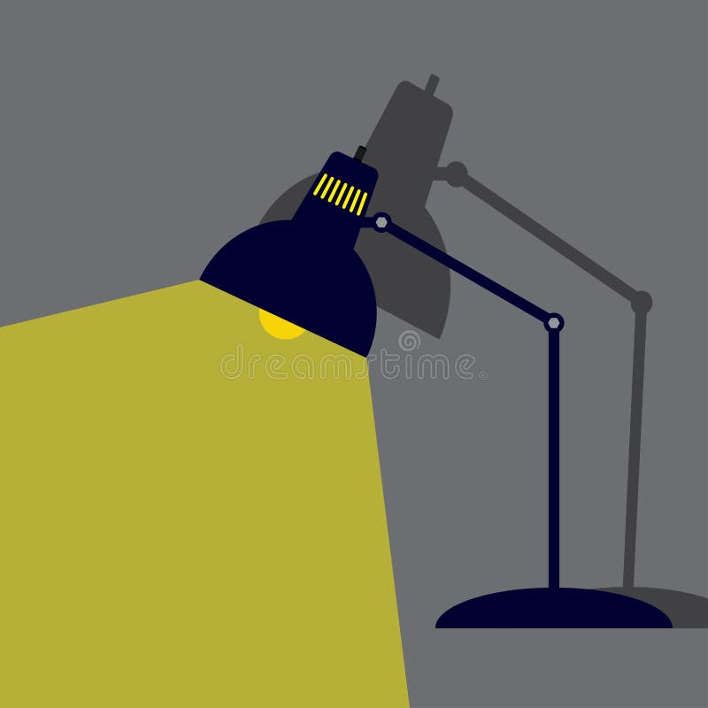 Lighting Lamp Flat Style stock vector. Illustration of blue - 91552369