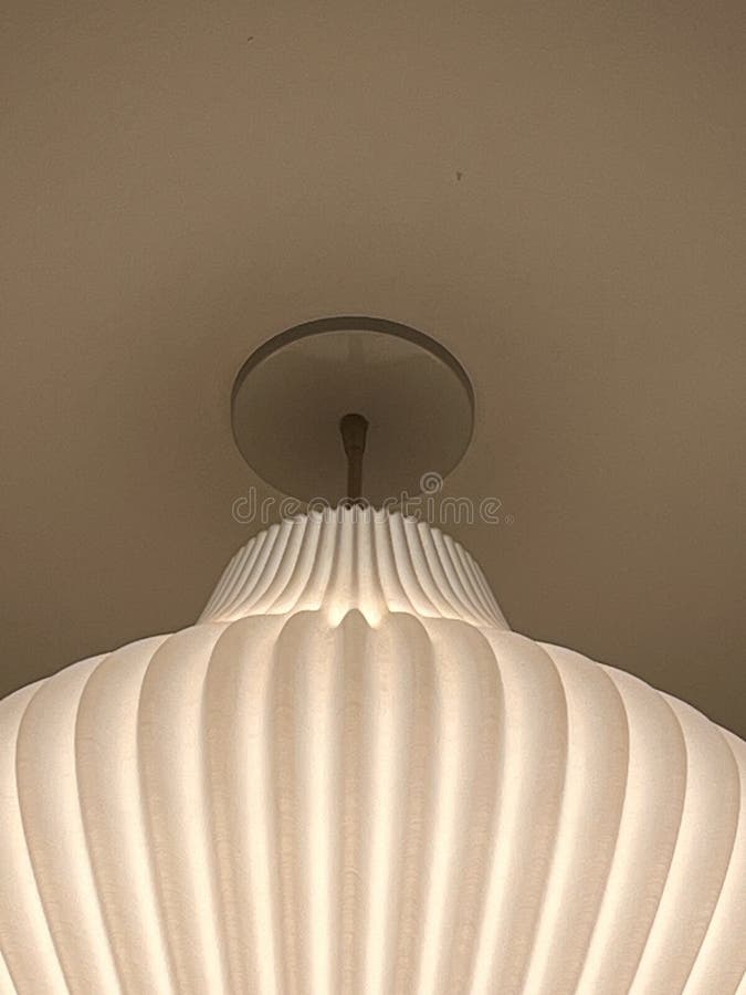 Lighting Lamp Shaped Like Folded Paper Stock Image - Image of creative ...