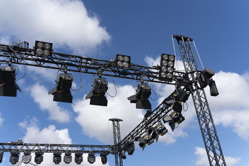 Lighting and Led Panel Technician Installing Professional Lighting ...