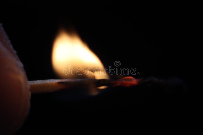 Lighting a Match in Complete Darkness Stock Image - Image of match ...