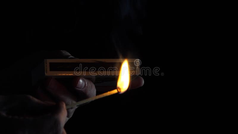 Lighting a Match in the Dark Stock Video - Video of matchbox, burn ...