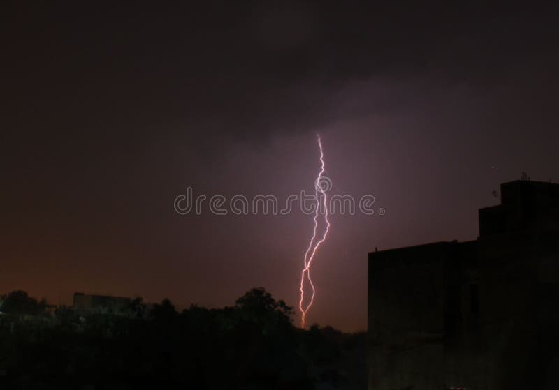 Lighting in Monsoon stock photo. Image of charge, flare - 268169650