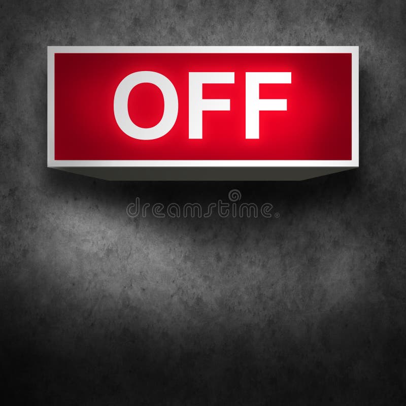Lighting of OFF Signboard in Sound Studio Stock Image - Image of media ...