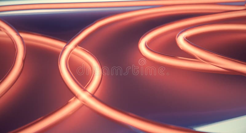 Lighting Orange Neon Glass Tube Lights Stock Illustration ...