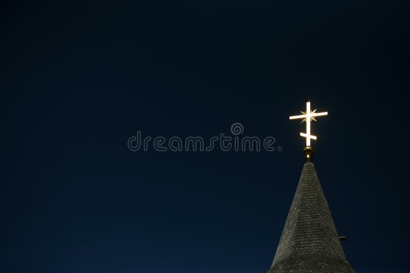 Orthodox Cross on the Dome of the Annunciation Cathedral. Stock Image ...